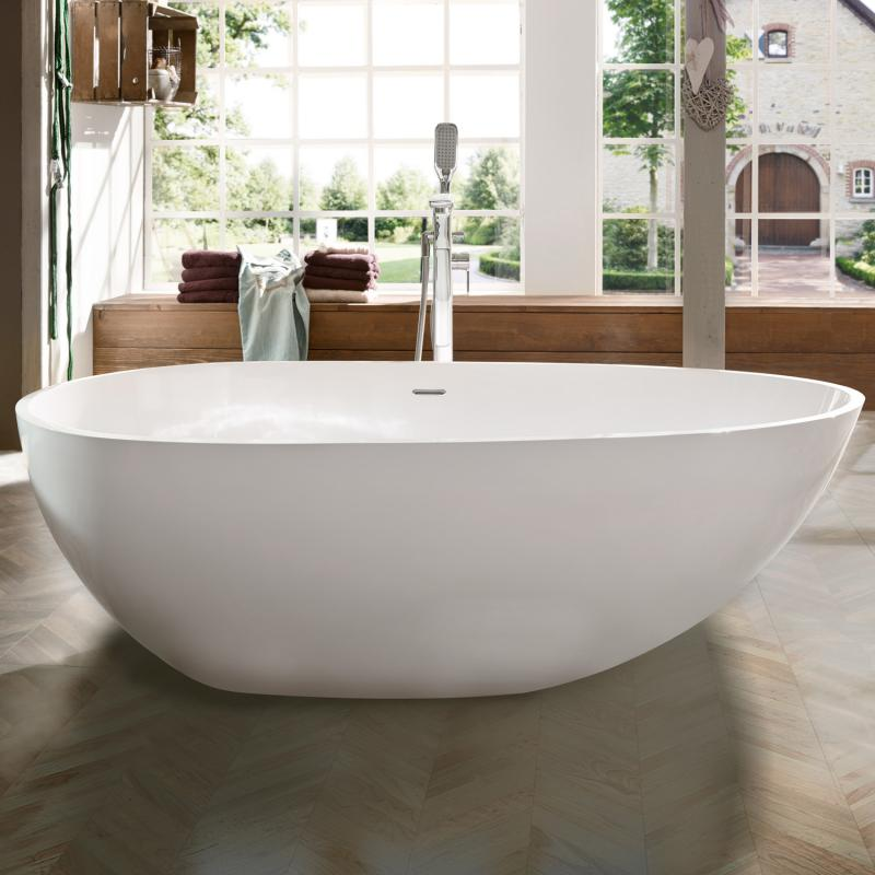 Freistehende Badewanne Mineralguss
