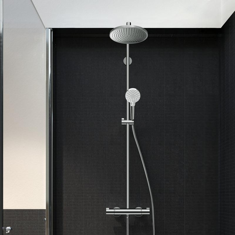 Hansgrohe Crometta S 240 1jet Showerpipe chrom 27267000 | badexo.de